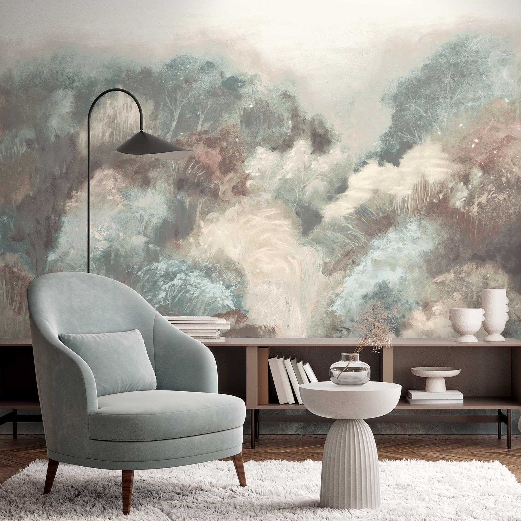 Pastoral Duck Egg Ready Made Mural By Woodchip & Magnolia