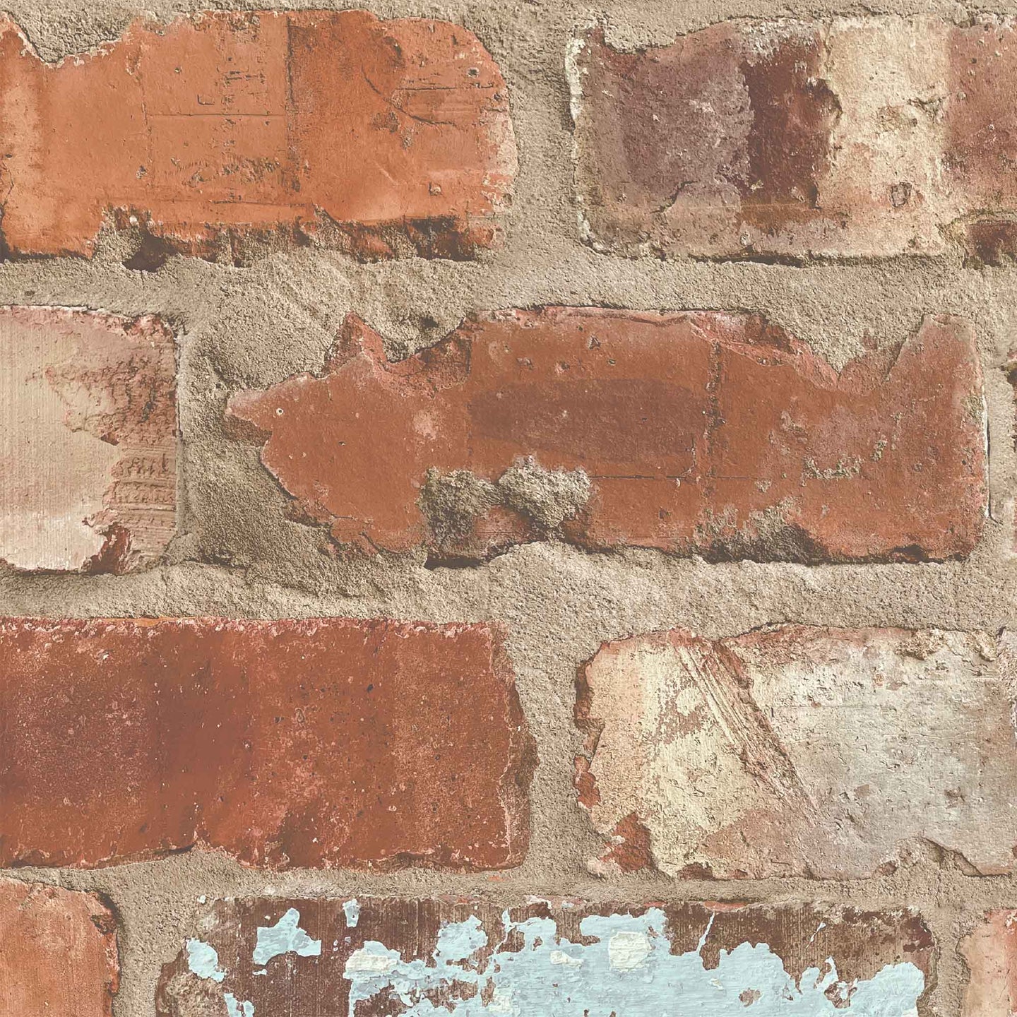 Castlefield Brick Clay Wallpaper – Rustic Faux Brick, Warm Brown Tones ...