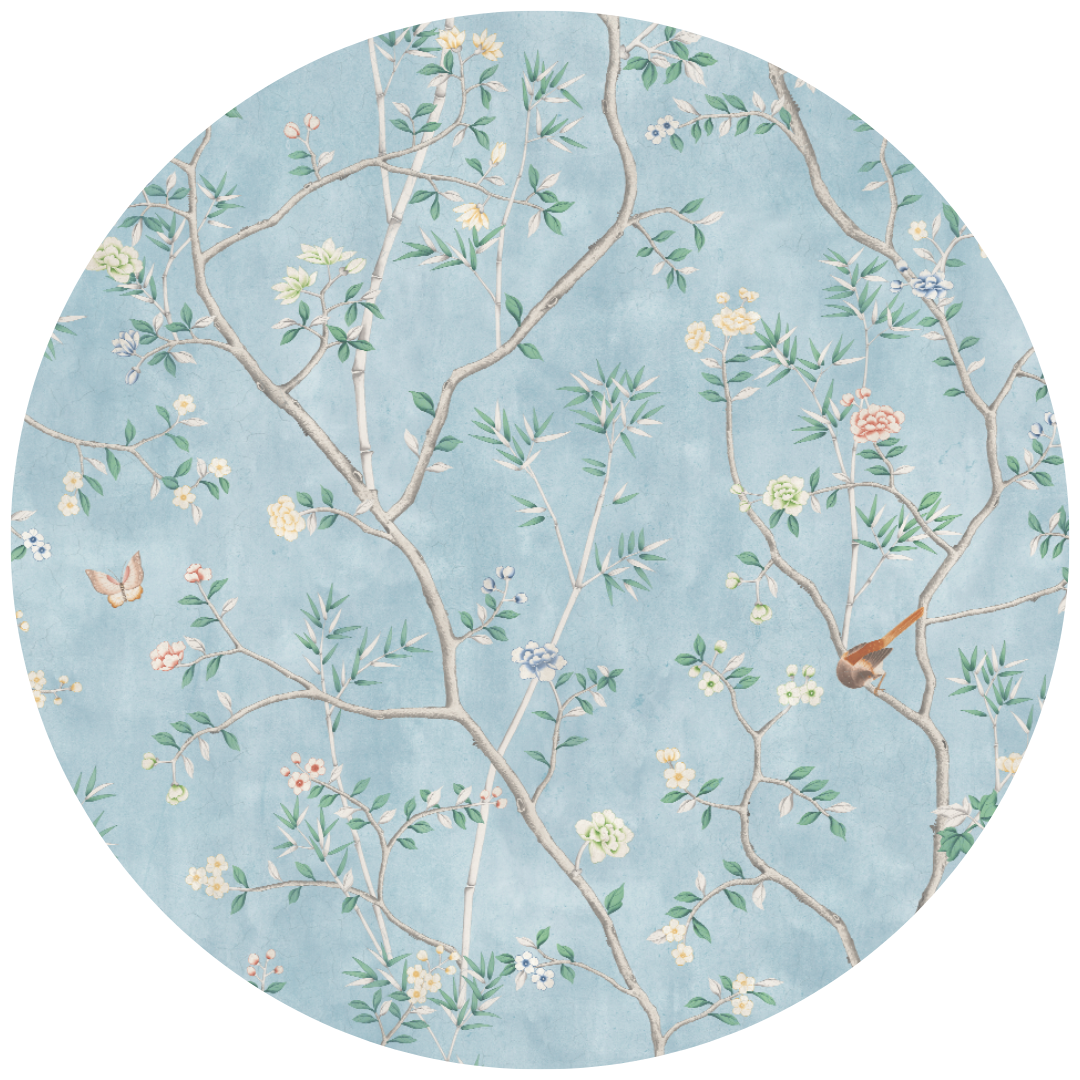 Onism Sky Blue Velvet Fabric By Woodchip & Magnolia