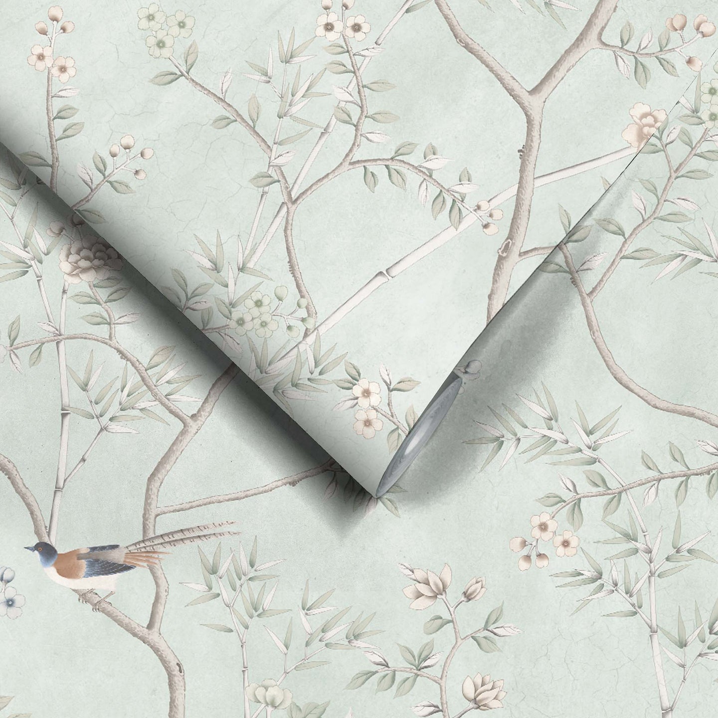 Onism Ocean Wallpaper – Chinoiserie Botanical Mural, Paste-the-Wall ...