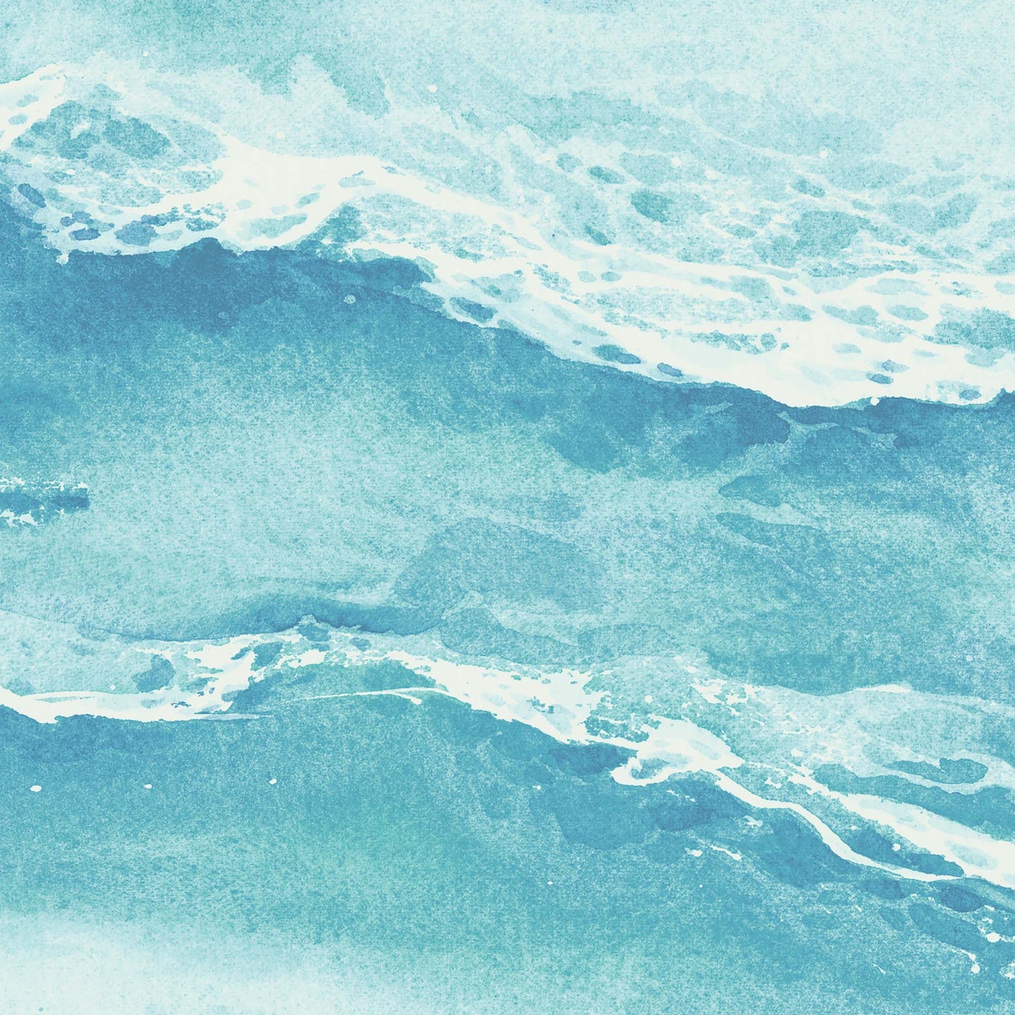 Ebb & Flow Sea Wave Aqua Wallpaper – Abstract Coastal Design, Paste-the ...