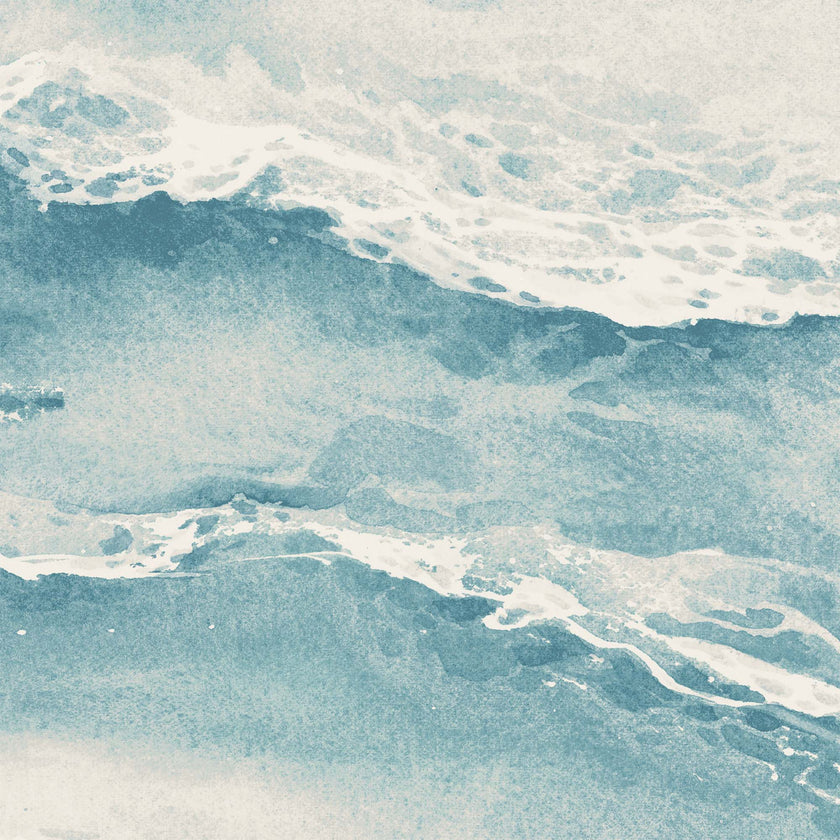 Ebb & Flow Sea Wave Seaspray Blue Wallpaper – Abstract Coastal Design ...