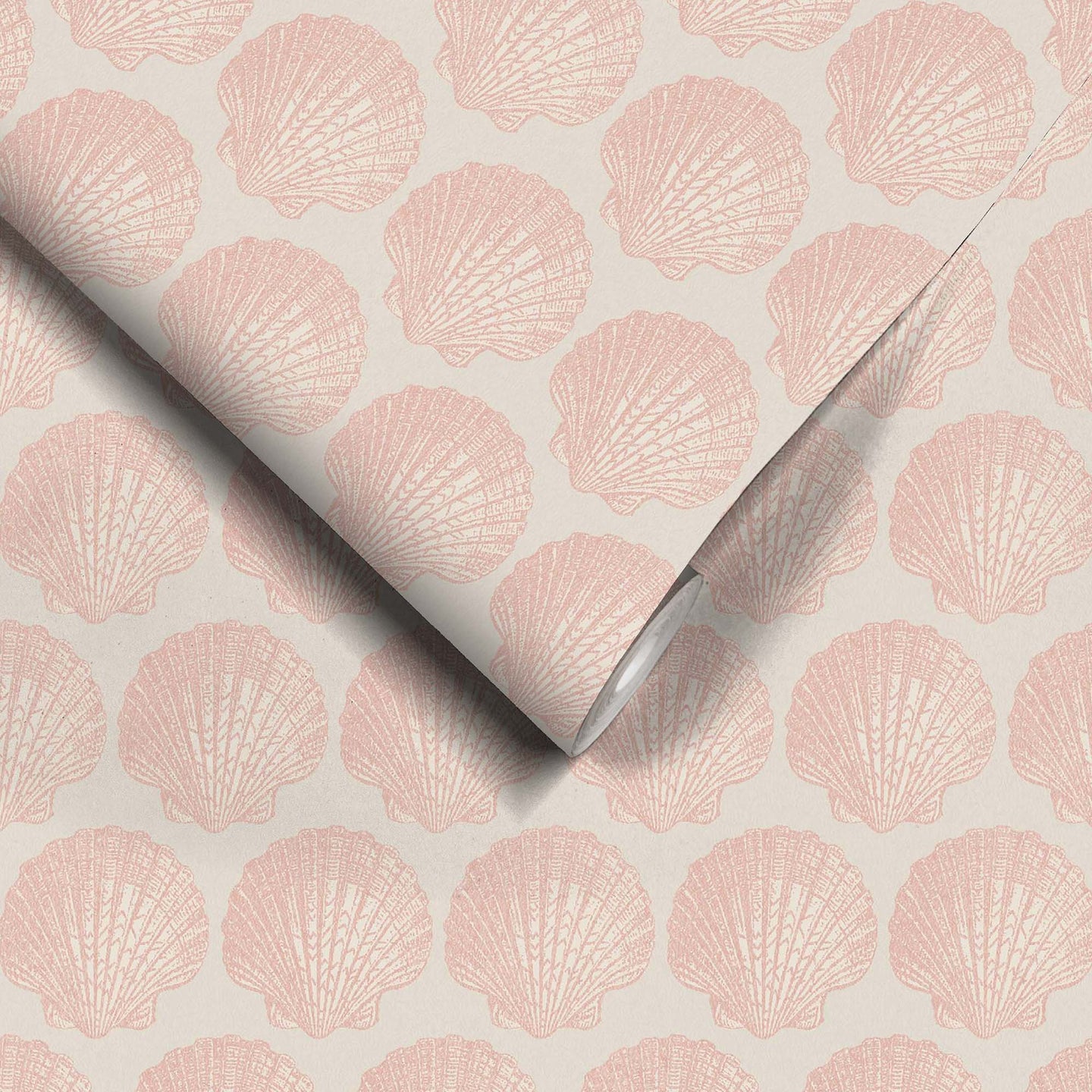 Michelle Blush Wallpaper – Pastel Pink Shells, High Quality, Paste-the ...