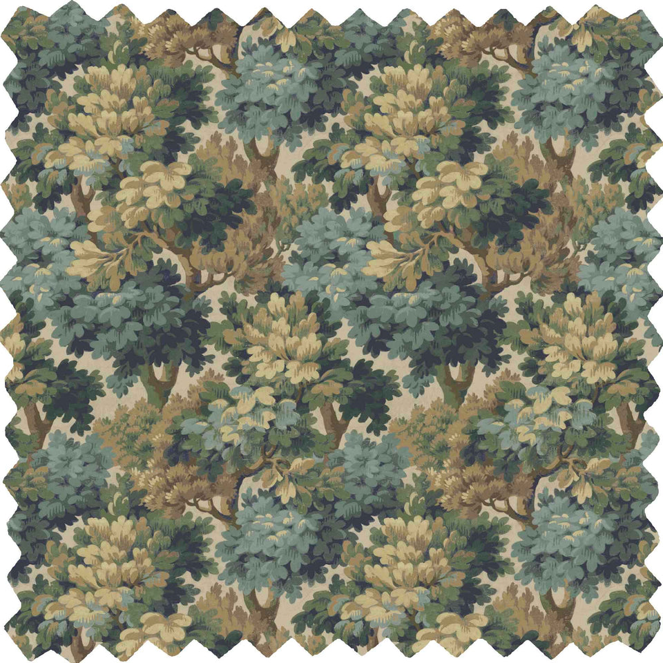Broadhead Forest Lichen Green Linen Fabric – Botanical Upholstery ...