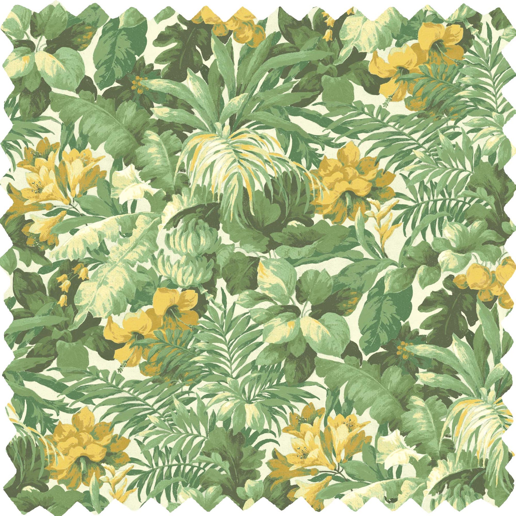 Canopy Moss/Yellow Velvet Fabric – Botanical Upholstery Velvet, Curtain ...