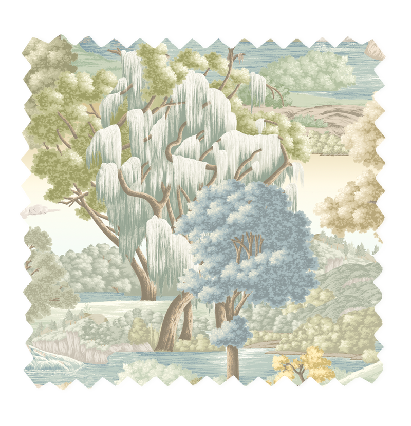 Enchanted Gardens Mint Velvet Fabric By Woodchip & Magnolia