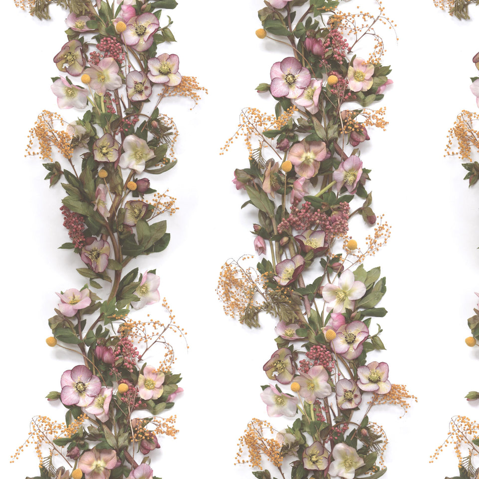 Hellebore Floral Panel Wallpaper – Botanical, Paste-the-Wall, High ...