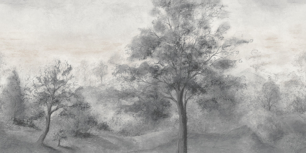 Quarlton Mural Mono – Scenic Landscape Wall Mural, Paste-the-Wall & Removable by Woodchip & Magnolia